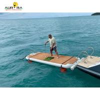 China Fire Retardant Inflatable Floating Dock Mat Leisure Water Floating Platform For Lake for sale
