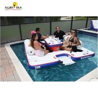 China Custom Floating Blow Up Dock 0.9mm PVC Black White Water Air Dock For Boats for sale