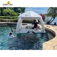 China Custom Floating Blow Up Dock 0.9mm PVC Black White Water Air Dock For Boats for sale