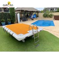 China 6 Person Inflatable Floating Dock Platform PVC Water Floating Air Dock 2x3m for sale
