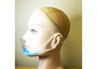 China Blue PET Clear Transparent Plastic Anti Fog Mouth Shield Clear Mouth Visor for sale