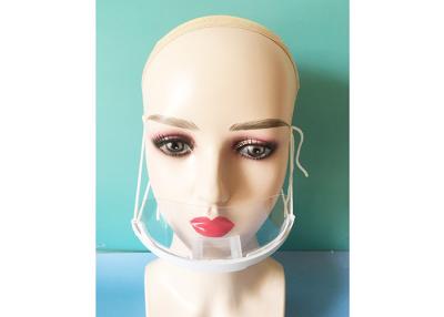 China PET Plastic Chin Face Mouth Shield For Food Handling Reusable With Elastic Nylon Rope for sale