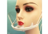 China Plexiglass PPE Transparent Plastic Clear Mouth Shield For Cooking Splash Proof for sale