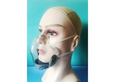 China Reusable Half Visor Face Shield Mask Plastic Screen Splash Guard That Covers Nose And Mouth for sale