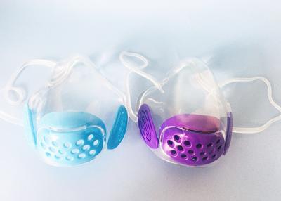 China Lightweight clear Purple Protective Face Mouth Shield Mouth And Nose Plastic Shield for sale