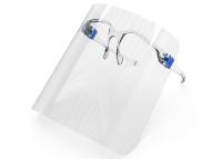 China Recycled Reusable Ppe Clear elastic Headband Face Shield With Glasses for sale