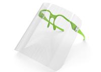 China Recycled Reusable Ppe Clear elastic Headband Face Shield With Glasses for sale
