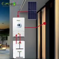 China 8-10Kw LCD Hybrid Solar System with 110/220V Output Voltage 5kW Backup Power Cool White Color. for sale