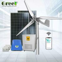 China Grid Tie Inverter Solar Hybrid Pitch Wind Turbine Fan 5KW To Generate Electricity for sale