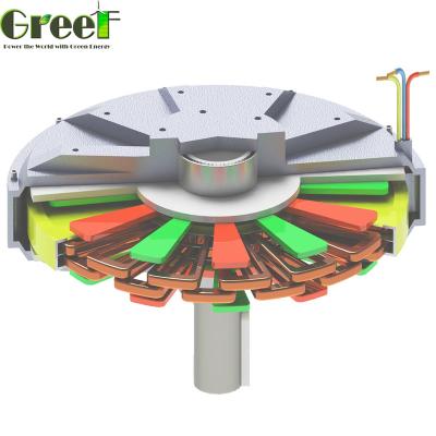 China Efficiency Up To 92 Percent Coreless Permanent Magnet Generator With Aluminium Alloy Blade Material Suitable For Power Generation for sale