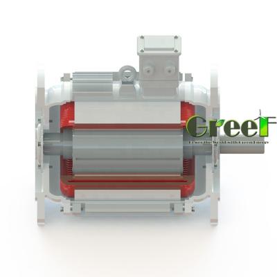 China 20-3000RRM Rated Rotor Speed 3 Phase AC Permanent Magnet Generator with IP54 Protection and Fan Cooling for sale