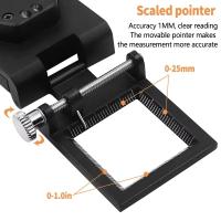 China LED Lighting 10X Metal Folding Magnifier Foldable Desktop Textile Linen Tester with Metric Scale Product Type Magnifiers for sale