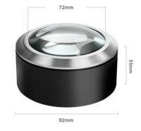 China Amazon 5X Cylinder LED Desktop Magnifier Paperweight Magnifying Glass For Reading for sale