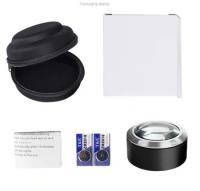 China Amazon 5X Cylinder LED Desktop Magnifier Paperweight Magnifying Glass For Reading for sale