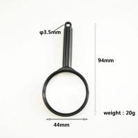 China New 40mm Magnifier Plastic Handheld Straight Handle with Hanging Hole Magnifier Reading HD Optical Glass Magnifier for sale