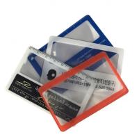 China Custom Logo Credit Card Magnifier Pocket Plastic Magnifying Glass Business Cards for Wallet for sale
