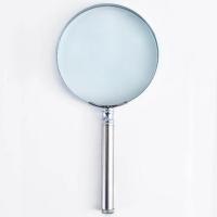 China Metal 75mm 3 Times Portable Metal Handle Reading Glasses Handheld Magnifying Glass for sale