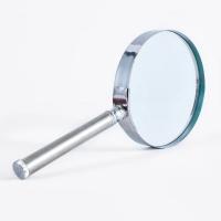 China Metal 75mm 3 Times Portable Metal Handle Reading Glasses Handheld Magnifying Glass for sale