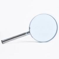 China Metal 75mm 3 Times Portable Metal Handle Reading Glasses Handheld Magnifying Glass for sale