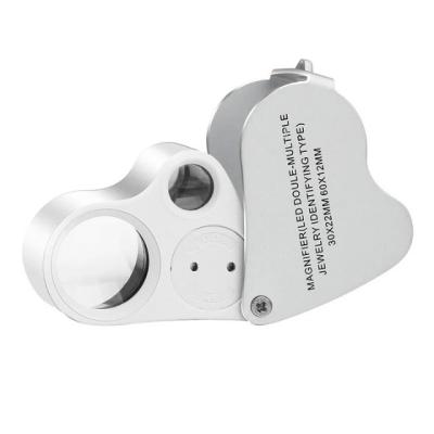 China Wufan LED Magnifier Glass 30X 60X Jewelers Eye Loupe with Bright Light for sale