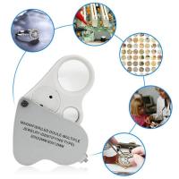 China Wufan LED Magnifier Glass 30X 60X Jewelers Eye Loupe with Bright Light for sale