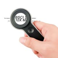 China High Quality Wholesale Custom LED UV Lighted Handheld 10X Magnification Handheld Jewelry Loupes for sale