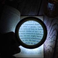 China 10x Light Handheld Large Magnifier Lens Magnifying Glass with Stand for Inspection for sale