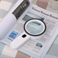 China 10x Light Handheld Large Magnifier Lens Magnifying Glass with Stand for Inspection for sale