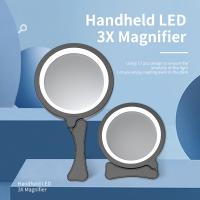 China Wufan Portable LED Handheld Magnifying Glass with Foldable Design, 17 LED Lights and Hall Effect Magnetic Switch for sale