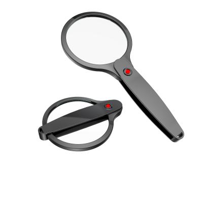 China High Quality Lightweight Portable Handheld Foldable Magnifier  with Acrylic Lens for Reading Small Texts, Jewelry Inspection for sale