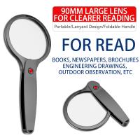 China High Quality Lightweight Portable Handheld Foldable Magnifier  with Acrylic Lens for Reading Small Texts, Jewelry Inspection for sale
