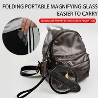 China High Quality Lightweight Portable Handheld Foldable Magnifier  with Acrylic Lens for Reading Small Texts, Jewelry Inspection for sale