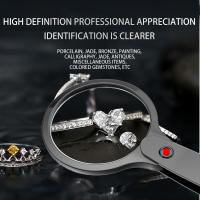 China High Quality Lightweight Portable Handheld Foldable Magnifier  with Acrylic Lens for Reading Small Texts, Jewelry Inspection for sale