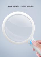 China Illuminated Magnifying Glass 3 Modes Led Handheld 4in Large 30X Square Plastic for sale