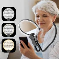 China Neck-hanging LED Magnifier with 3X+5X Magnification, 130mm HD PMMA Lens, and Rechargeable LED Light for sale