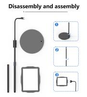 China Amazon Retractable Floor Standing Round Magnifier With Infinity Dimming LED Lights and HD Lens for sale