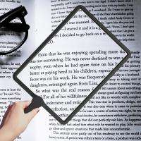 China Amazon Sells Well 3-in-1 Magnifying Glass With Led Light PMMA Square Lens and Large Lens for sale