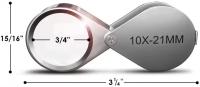 China 10X Magnification Jewelers' Loupe with Foldable Design and Durable Metal Construction for Jewelry Inspection for sale