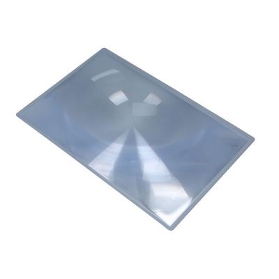 China 3X Large Size Full Page PVC Plastic Magnifying Sheet, A4 Full Page Handheld Reading Magnifier for sale