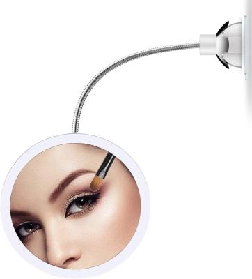 China 360 Degree Freely Rotate Bathroom 10X Magnifying Bright LED Lights Makeup Mirror With Suction Cup for sale