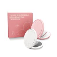 China Led Lights Compact Portable Mini Handheld Pocket Illuminated Cosmetic Mirror for Beauty Travel Camping for sale