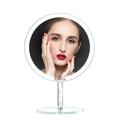 China Lighted Makeup Mirror Rechargeable Double Sided Magnifying Mirror  Makeup Mirror With 3 Led Lights for sale