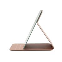 China New Arrival PU Leather Stand up Desktop Folding Makeup Mirror  Pocket Illuminated Cosmetic Mirror for Beauty Travel Camping for sale