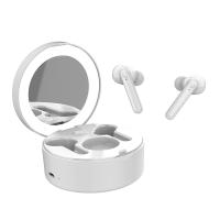 China Makeup Mirror True Wireless Stereo Earbuds Mobile Holder Wireless Headset With Microphone and Makeup Mirror and Mobile Holder for sale