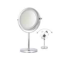 China Double Sided 360 Degree Rotation Shaving LED Makeup Mirror 10x Magnifying Cosmetic Mirror with Personalized Features for sale