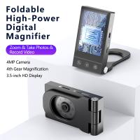 China 500X HD Portable Digital Magnifier with Dual-Light Intelligent Adaptation HD Wide-Angle View and Four-Step Precision Zoom for sale