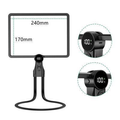 China Horizontal Square LED Magnifier with Stepless Dimming, Battery Display, and Magnetic Detachable Lens for Hands-Free Use for sale