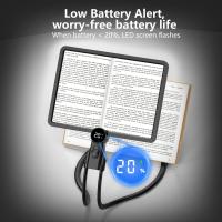 China Horizontal Square LED Magnifier with Stepless Dimming, Battery Display, and Magnetic Detachable Lens for Hands-Free Use for sale
