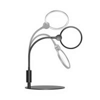 China Detachable 3X+6X Illuminated Screen Magnifier Desk Lamp with Acrylic Lens for Reading for sale