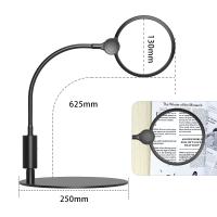 China Detachable 3X+6X Illuminated Screen Magnifier Desk Lamp with Acrylic Lens for Reading for sale
